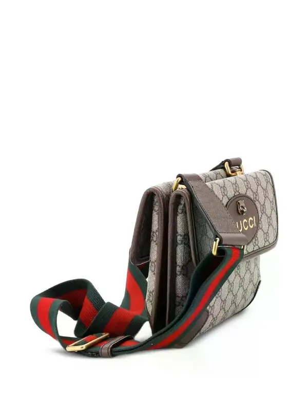Gucci Neo Vintage Flap Messenger Gg Coated Canvas Small - Brown