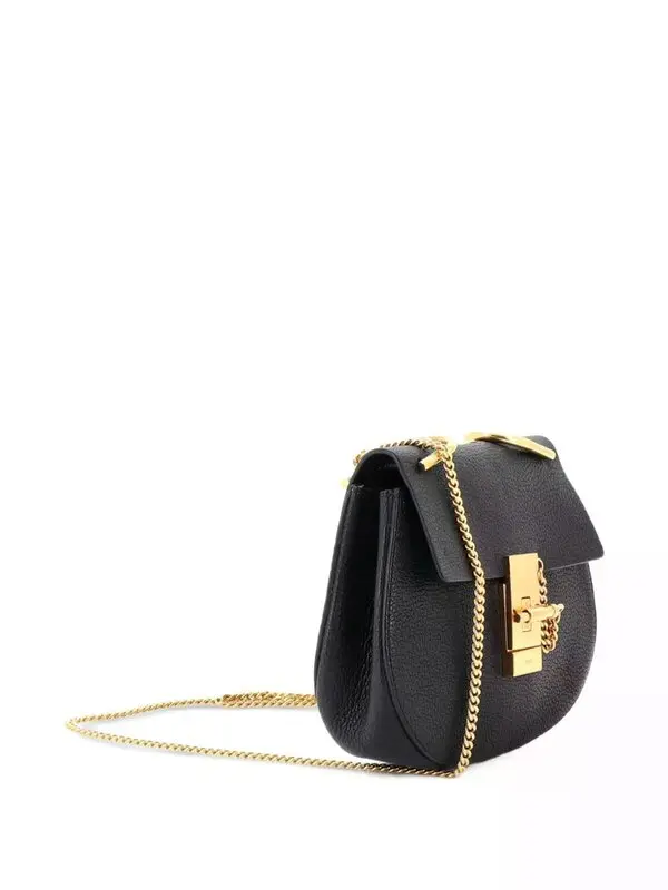 Chloé Drew Leather Mini Crossbody Bag - Black