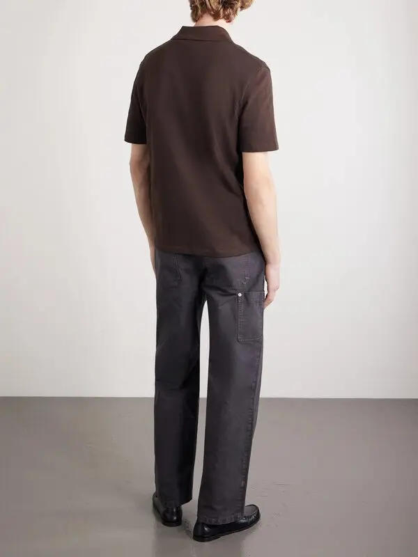 Loewe Slim-fit Logo-embroidered Cotton-piqué Polo Shirt