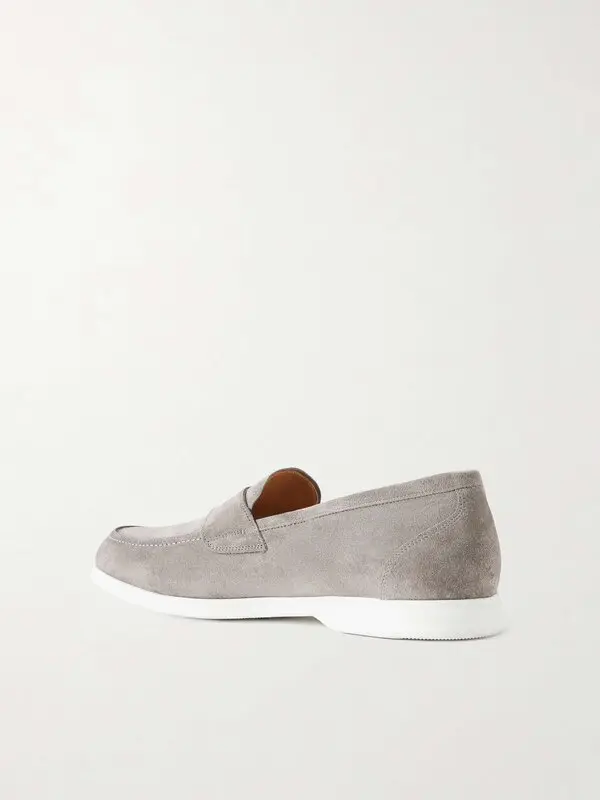 Kiton Suede Penny Loafers