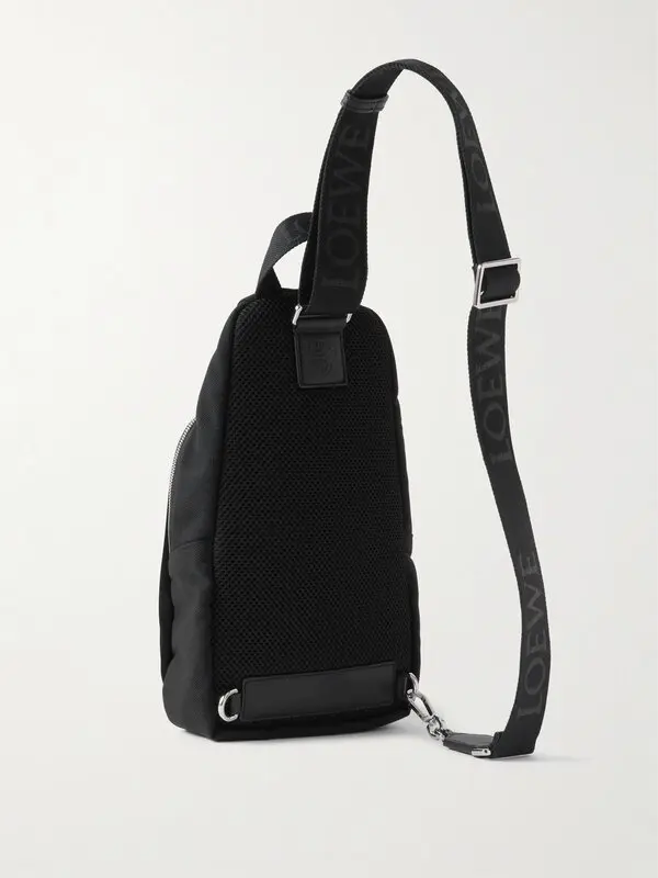 Loewe Flex Sling Canvas Bag - Black