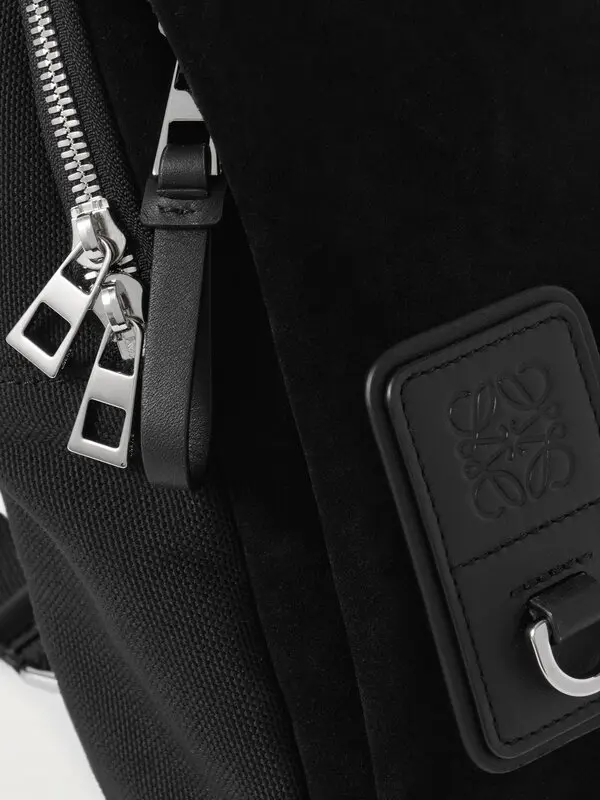 Loewe Flex Sling Canvas Bag - Black