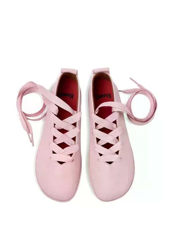 Camper Right Nina Lace-up Ballet Flats - Pink
