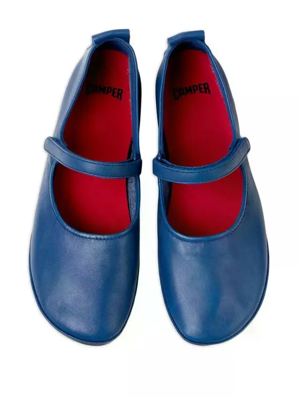 Camper Right Nina Leather Strap Ballerinas