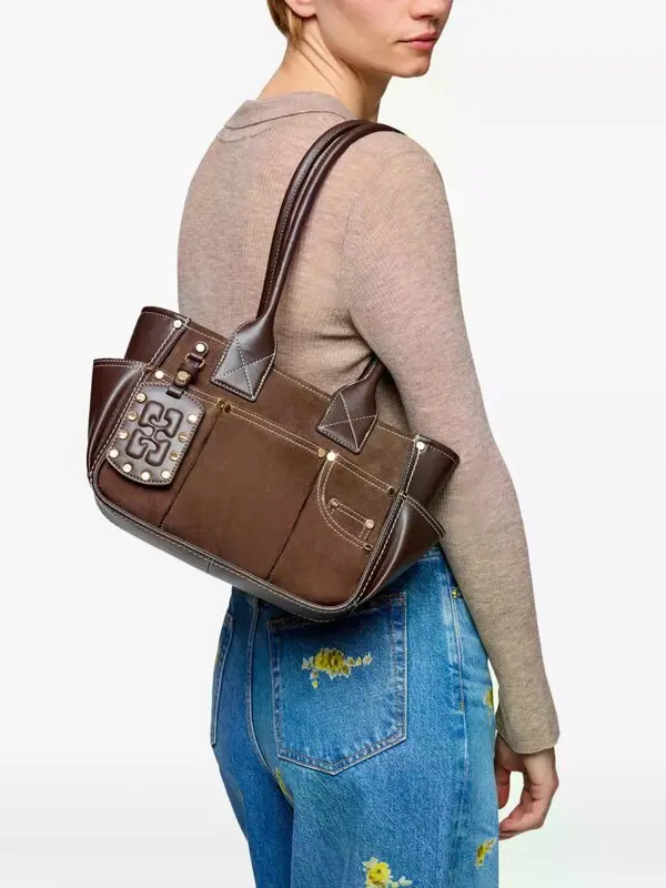 GANNI Small Studded Shoulder Bag
