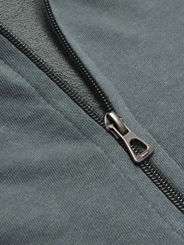 JAMES PERSE Loopback Supima Cotton-jersey Zip-up Hoodie