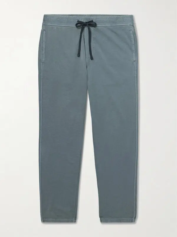 JAMES PERSE Loopback Supima Cotton-jersey Sweatpants - Blue