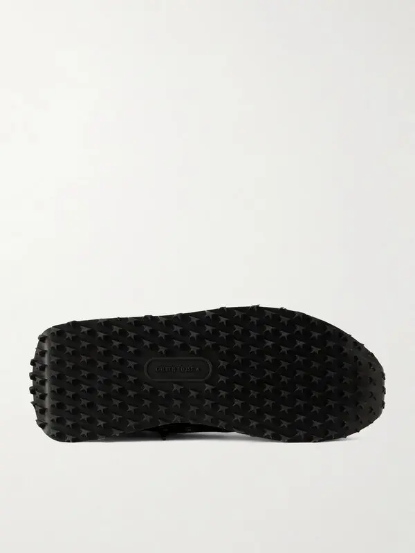 GOLDEN GOOSE Marathon Suede And Leather-trimmed Sneakers - Brown