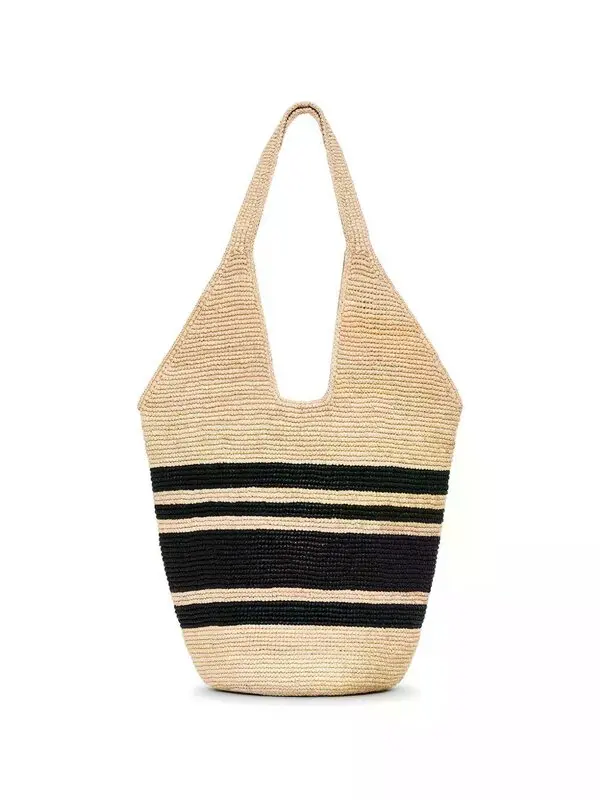 ANINE BING Striped Leah Tote Bag - Neutrals