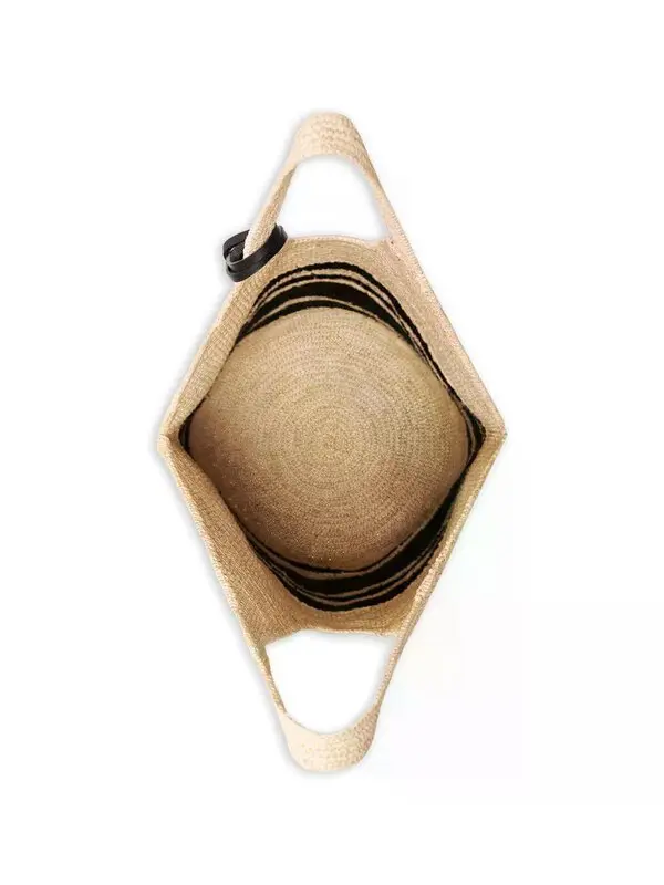 ANINE BING Striped Leah Tote Bag - Neutrals