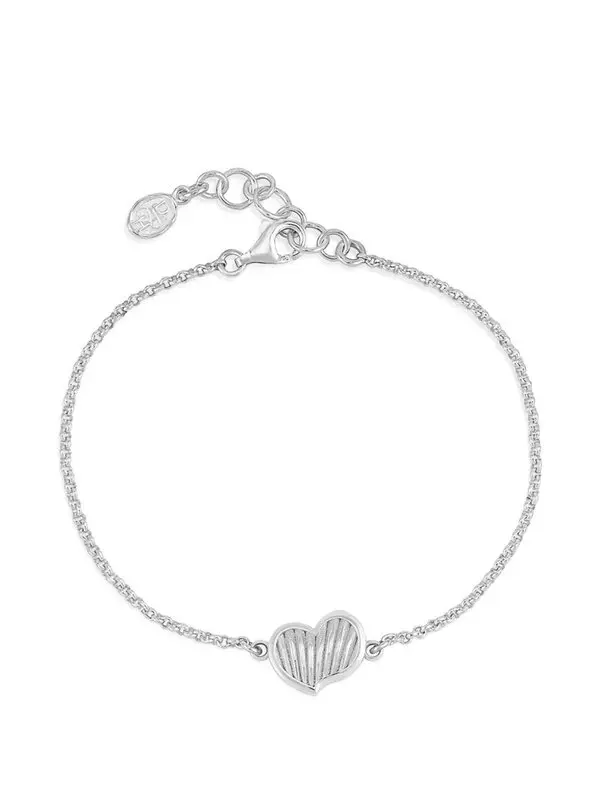 DOWER & HALL Humbug Heart Chain Bracelet - Silver