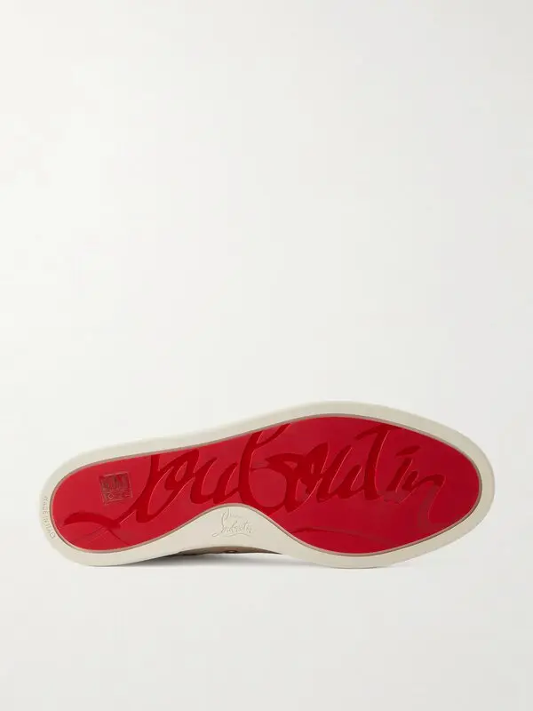 CHRISTIAN LOUBOUTIN Chambelisneak Embellished Nubuck Sneakers