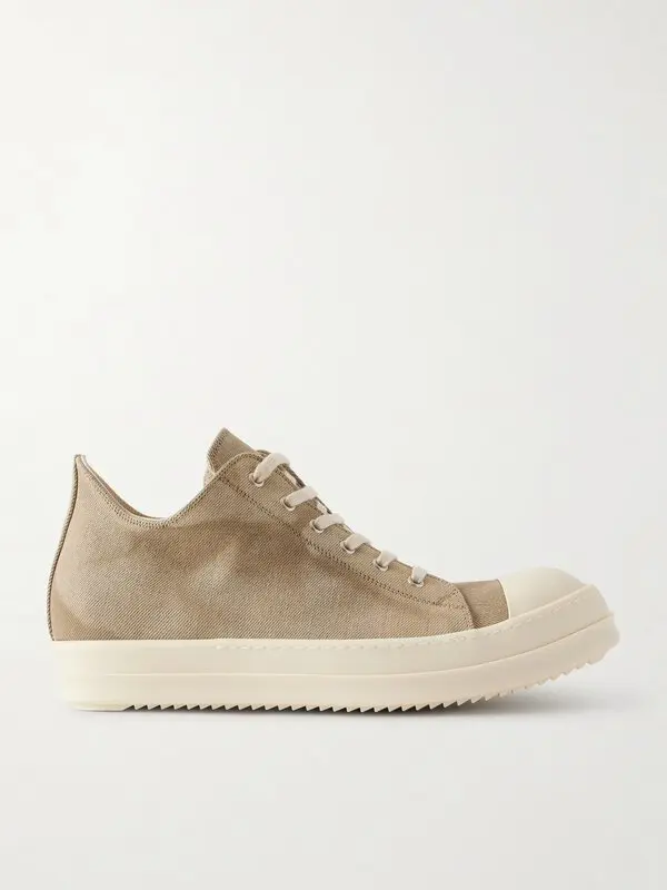 Rick Owens Ramones Denim Sneakers - Brown