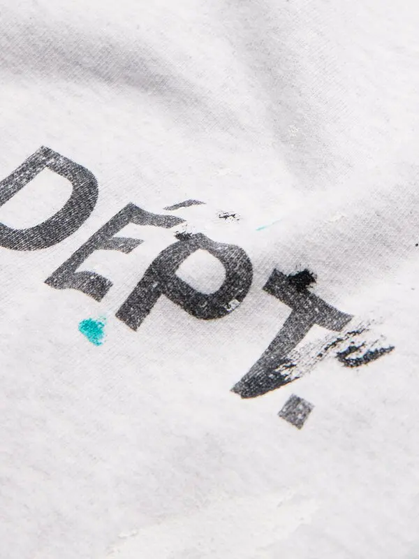 GALLERY DEPT. Logo-print Paint-splattered Cotton-jersey Sweatpants