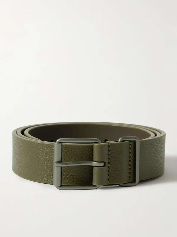 Anderson's 3cm Full-grain Leather Belt - Sage Green