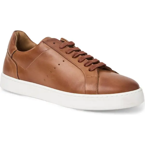 Bruno Magli Damiano Low Top Sneaker - Cognac Leather