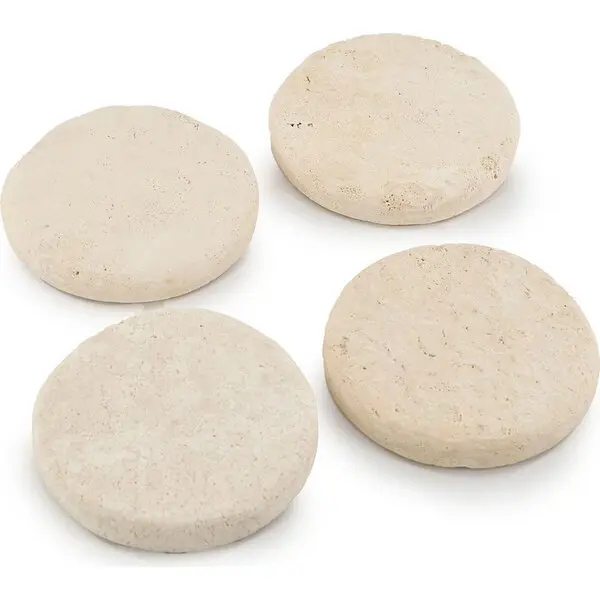 TALLO DE OLIVO Marble Coastersset Of 4 - Natural