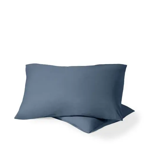 BARE HOME 100% Organic Cotton Percale Cooling Pillowcase Set - Bering Sea