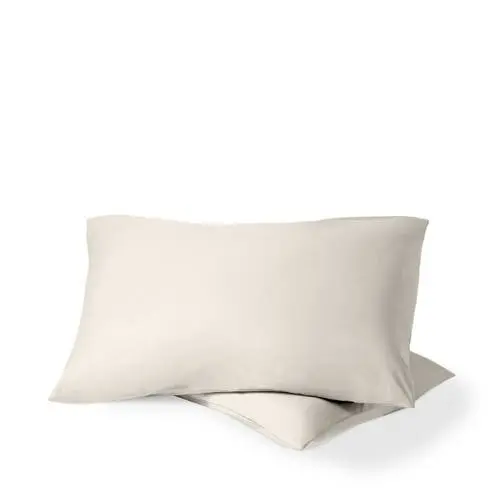 BARE HOME 100% Organic Cotton Percale Cooling Pillowcase Set - French Beige