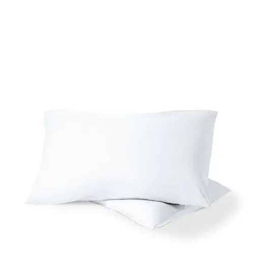 BARE HOME 100% Organic Cotton Percale Cooling Pillowcase Set - White