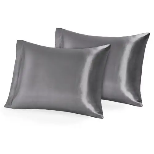 BARE HOME 19 Momme 100% Mulberry Silk Pillowcase - Grey