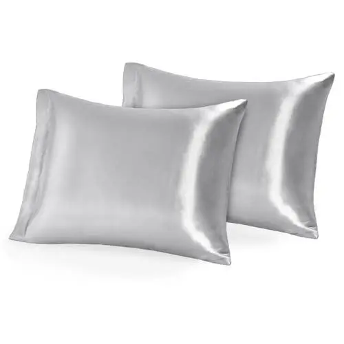 BARE HOME 19 Momme 100% Mulberry Silk Pillowcase - Silver