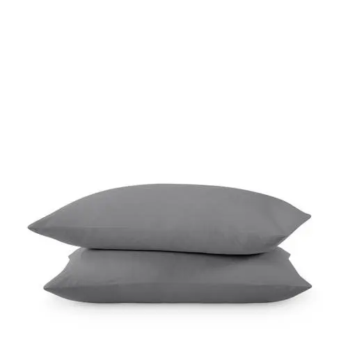BARE HOME 400 Thread Count Organic Cotton Sateen Pillowcase Set - Grey
