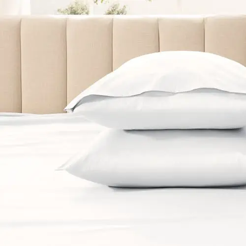 BARE HOME 400 Thread Count Organic Cotton Sateen Pillowcase Set - White