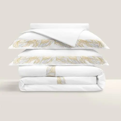 TOGAS Vellar Embroidery Duvet Cover - White