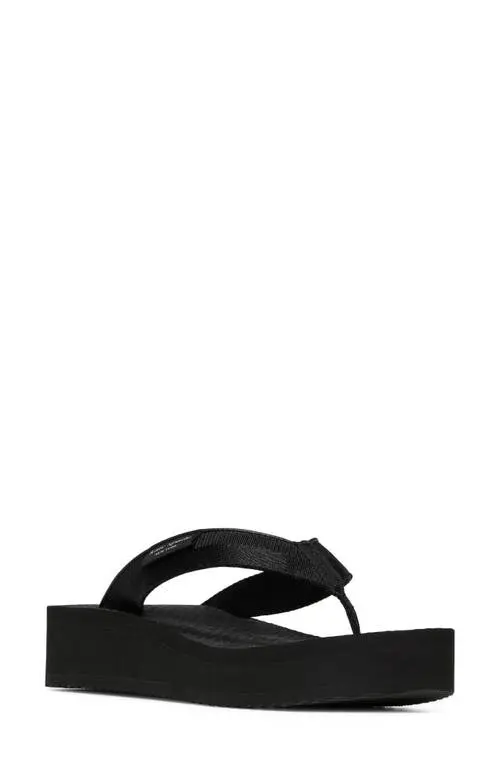 Kate Spade New York Sam Icon Platform Wedge Flip Flop - Black