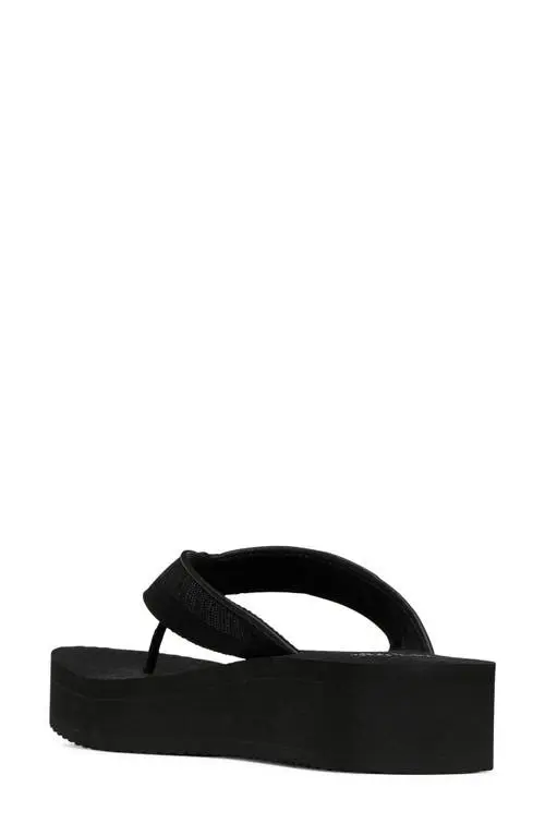 Kate Spade New York Sam Icon Platform Wedge Flip Flop - Black