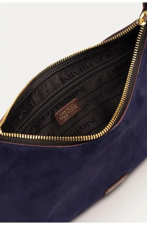 FRANCES VALENTINE Starr Suede Hobo Bag - Navy