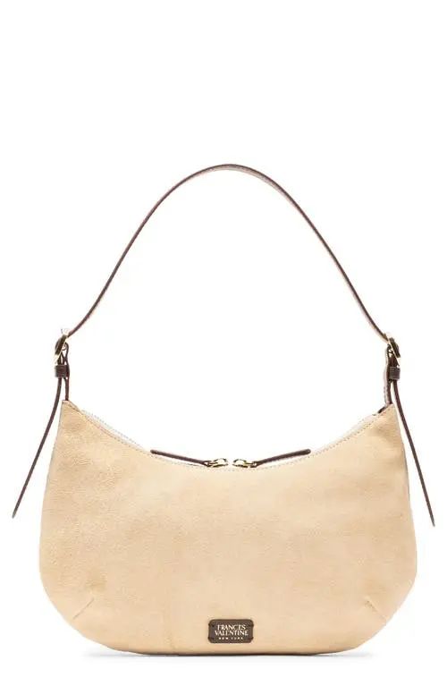 FRANCES VALENTINE Starr Suede Hobo Bag - Sand