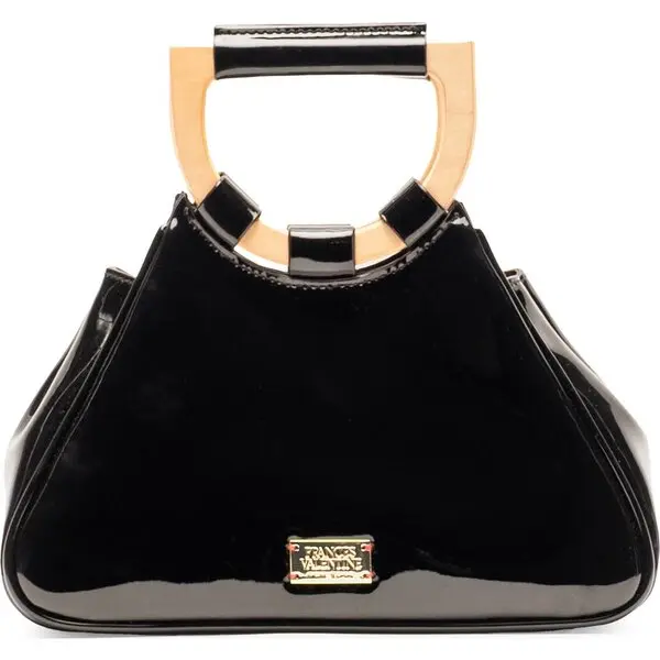 FRANCES VALENTINE Raye Leather Top Handle Tote - Black