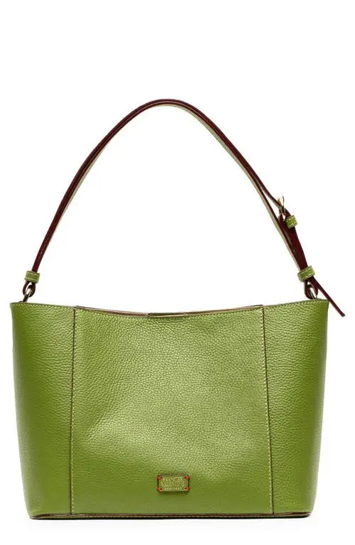 FRANCES VALENTINE June Tumbled Leather Hobo Bag - Fern