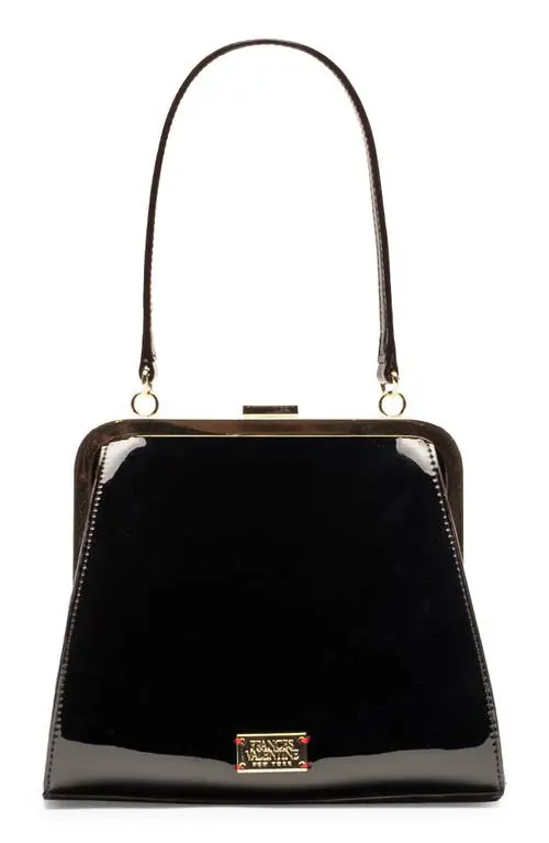 FRANCES VALENTINE Lulu Leather Frame Clutch - Black