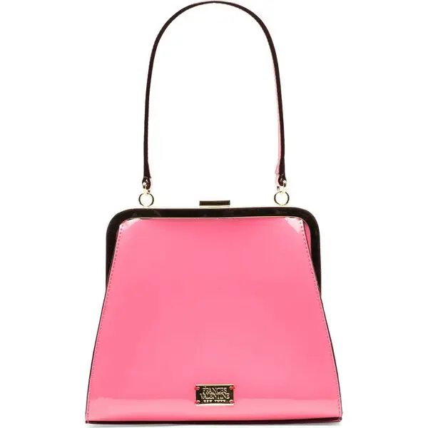 FRANCES VALENTINE Lulu Leather Frame Clutch - Pink
