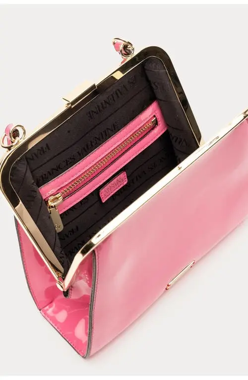 FRANCES VALENTINE Lulu Leather Frame Clutch - Pink