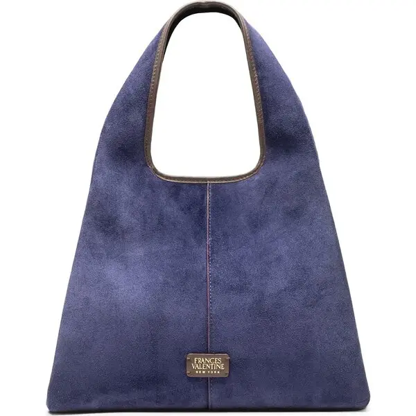FRANCES VALENTINE Tootsie Suede Tote - Navy