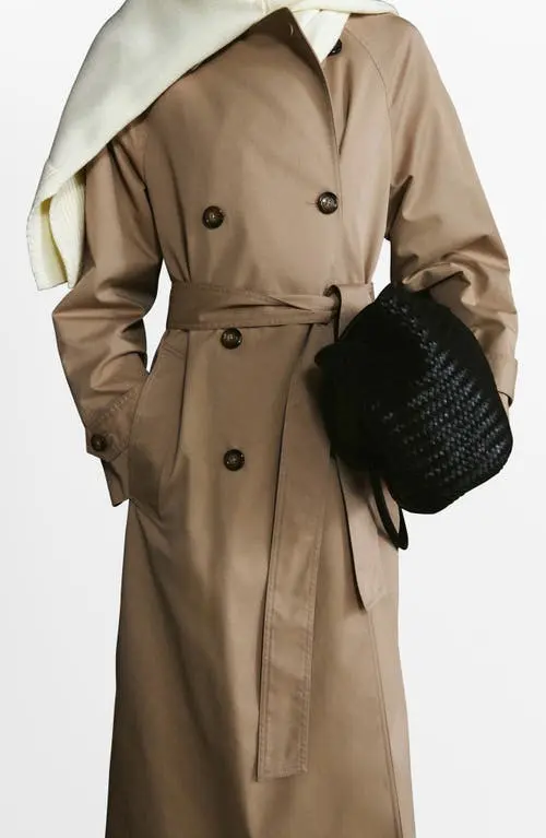 Mango Angela Belted Trench Coat