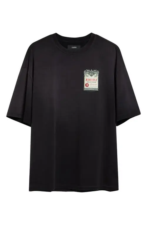 Amiri Hollywood Oversize Graphic T-shirt - Black