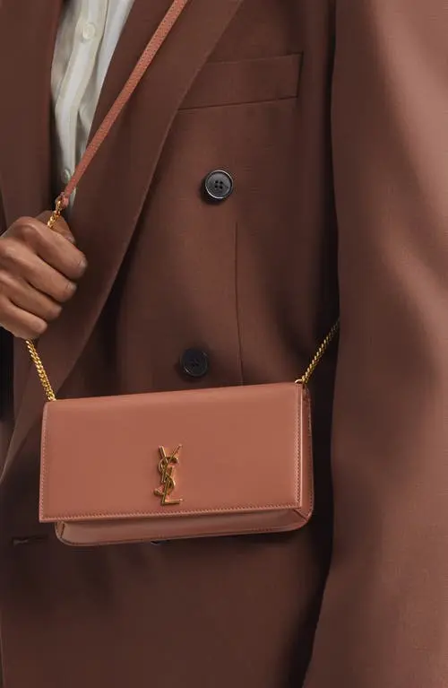 Saint Laurent Cassandre Patent Leather Crossbody Phone Holder