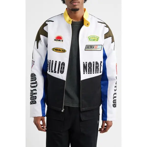 BILLIONAIRE BOYS CLUB Mercer Motorcycle Jacket - White