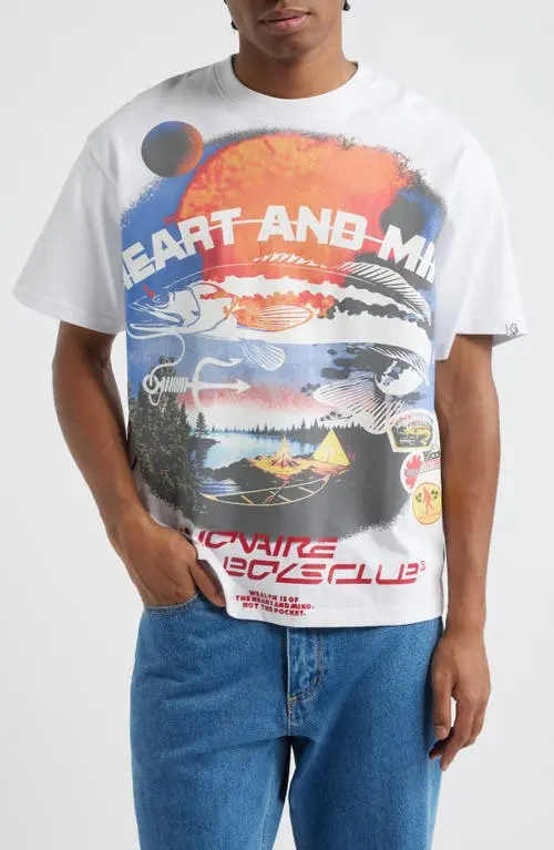 BILLIONAIRE BOYS CLUB Hook Cotton Graphic T-shirt
