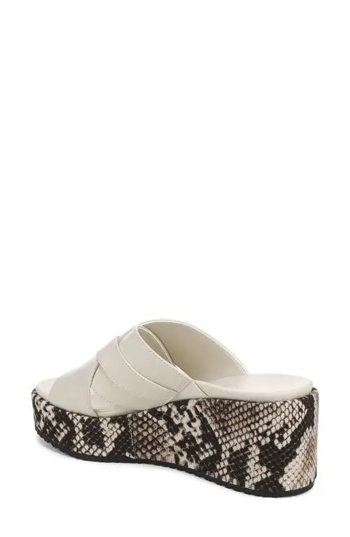 Vionic Dawn Platform Sandal - Cream Snake