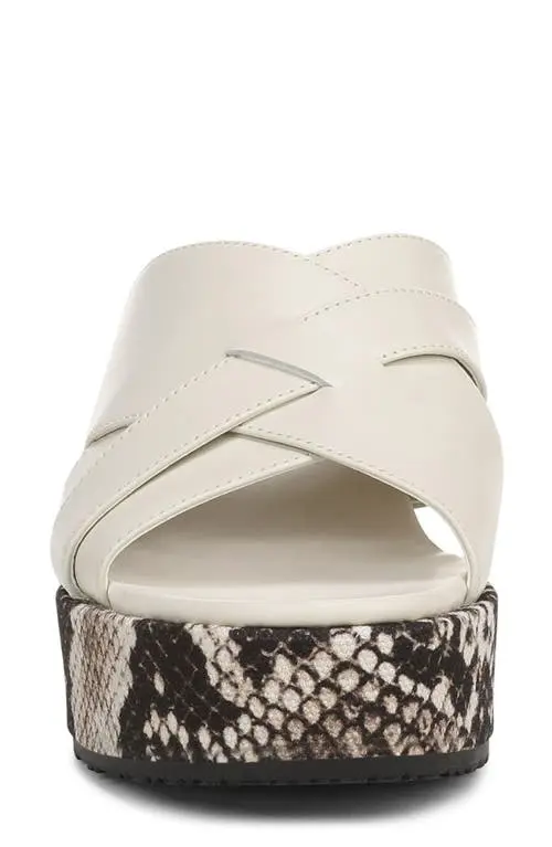 Vionic Dawn Platform Sandal - Cream Snake