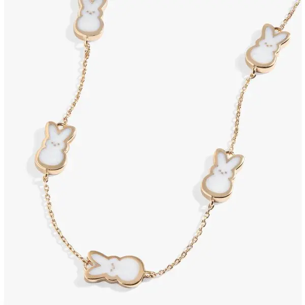 ALEX AND ANI Peeps® Pearlized Bunny Charm Necklace - Gold