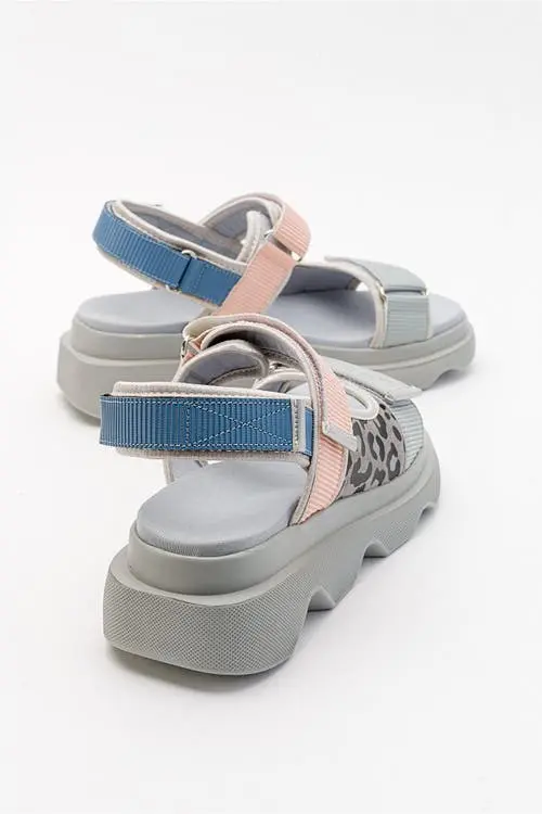 PROLOGUE SHOES Tedy Velcro Strap Sandal - Multi