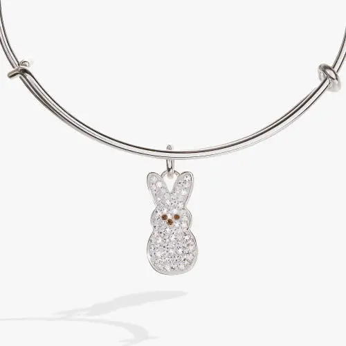 ALEX AND ANI Peeps® Pave Crystal Bunny Charm Bangle Bracelet - Silver