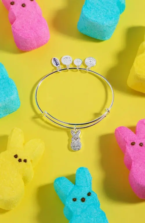 ALEX AND ANI Peeps Pave Crystal Bunny Charm Bangle